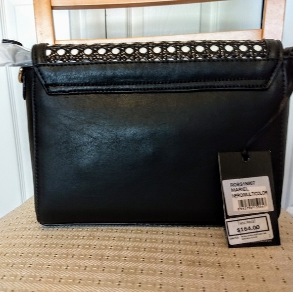 Roccobarocco | Bags | Roccobarocco Floral Blackwhite Handbag | Poshmark